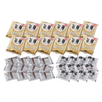 生麺をそのまま48時間熟成乾燥させうま味を凝縮させたノンフライの旨麺に、アンデス産の岩塩を使用し化学調味料、合成保存料を使用してない塩スープのラーメンです。※着時間指定不可の商品です。内容量麺80g×12、岩塩スープ36g×12、磯紫菜0....