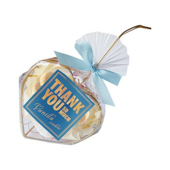 シンプルなデザインにゴールドが輝くギフト!「THANK　YOU」のキラキラとした文字が、大切な方へ想いを届けます!やさしい甘さが広がる、サクサクと軽い食感のクッキーです。※賞味期限が、残り4ヶ月以上のものをお届けいたします。内容量22gサイ...
