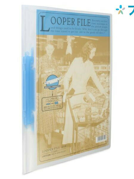 リヒト フラットファイル ルーパーファイル F-3006 青 リヒトラブ 保管 収容 収納 分類 保存 整理 プレゼン用 書類保存 厚綴じ対応ファイル スリムタイプ2穴ファイル 簡単操作でしっかりとまる 最大収容枚数約100枚サイズ6mm×...