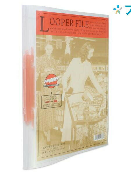 リヒト フラットファイル ルーパーファイル F-3006 赤 リヒトラブ 保管 収容 収納 分類 保存 整理 プレゼン用 書類保存 厚綴じ対応ファイル スリムタイプ2穴ファイル 簡単操作でしっかりとまる 最大収容枚数約100枚サイズ6mm×...