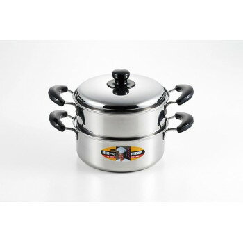 中華まんなどがふっくら仕上がります。両手鍋に中子を外せば22cmの両手鍋として毎日の料理に使えます。お手入れがしやすく扱いやすいベーシックなステンレス製です。サイズ約360×240×235mm個装サイズ：34.5×25.8×18.5cm重量...