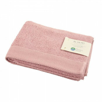 再生繊維使用を使用したエコなタオルです。サイズ約50×100cm個装サイズ：25.0×25.0×3.0cm重量個装重量：190g素材・材質綿70%・ポリエステル20%・レーヨン10%仕様洗濯機洗い可(洗濯ネット使用)手洗い可タンブル乾燥不可...