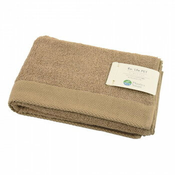 再生繊維使用を使用したエコなタオルです。サイズ約50×100cm個装サイズ：25.0×25.0×3.0cm重量個装重量：190g素材・材質綿70%・ポリエステル20%・レーヨン10%仕様洗濯機洗い可(洗濯ネット使用)手洗い可タンブル乾燥不可...