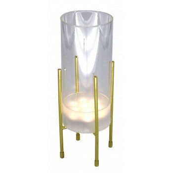 何を入れるか考えながら楽しめるガラスのフラワーベースです。自分なりのコーディネートでおしゃれな空間に!底のLEDを点けると幻想的な雰囲気がでます。サイズW110×H270×D110mm個装サイズ：11.0×29.0×11.0cm重量550g...