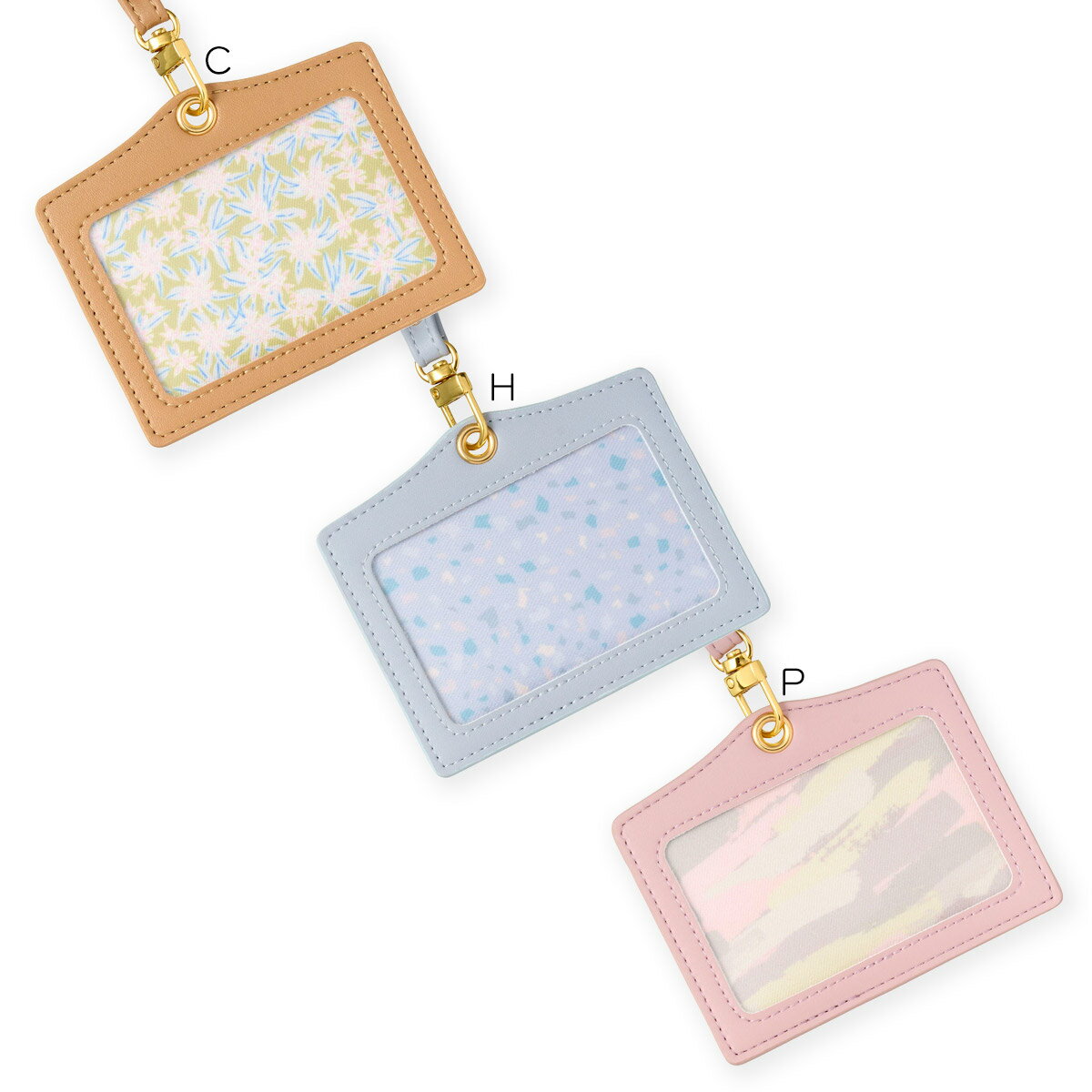 メール便(ポスト投函)は4個まで ※ご希望の方は配送方法でご設定下さい。 ●本体サイズ：W105 × H86 × D4mm （ストラップ：テープ幅10mm × 装着時の長さ約440mm） ●本体重量：42g ●素材：表地＝合皮（PU）　裏地...