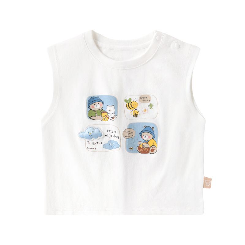 ベビー キッズ 男の子 女の子 タンクトップ Tシャツ 夏服 子供服 赤ちゃん 綿100% ノースリーブ カットソー 普段着 かわいい カジュアル 73 80 90 100 110 120cm・商品カテゴリ: 子供用ベスト/キャミソール・対...