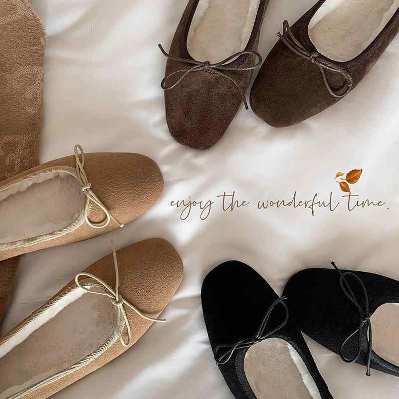 靴 レディース 羊毛 フラット バレエシューズ ぺたんこ靴 スリッポン モカシン あったか 暖かい 防寒 滑り止め 履きやすい 歩きやすい かわいい シンプル カジュアル 冬 黒 ブラック ブラウン ベージュ・カテゴリ: 綿靴・適合シーズン...