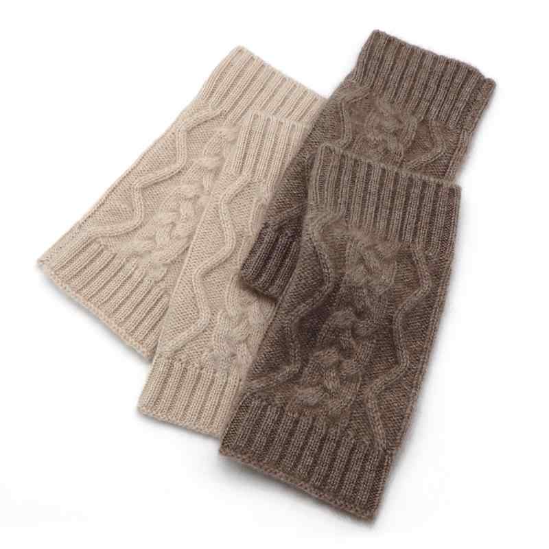 2手袋 レディース 秋冬 保温 ニット ウール 手袋 ベージュ キャメル 普段使い・機能: 保温・カラー: キャメル, ベージュ・サイズ: フリー・素材: 羊绒96%