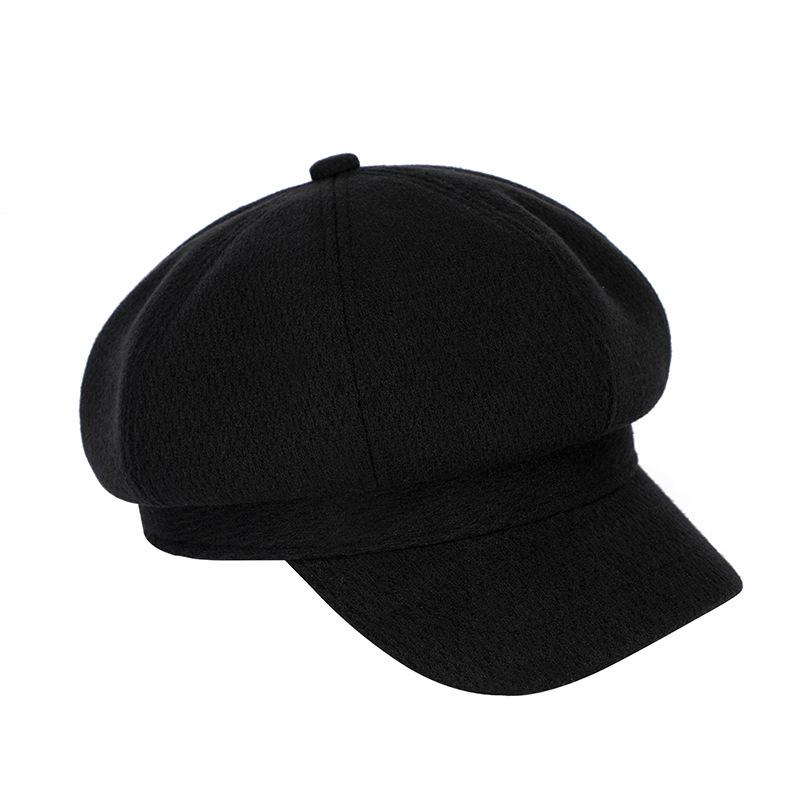 帽子 レディース 秋冬 八角帽 小顔効果 Painter 画家帽 ウィッグ付き 付け外し可能 大頭 暖かい 綿混紡 ベレー帽 キャスケット・製品カテゴリ: 八角帽・帽子のスタイル: 円頂・つばのスタイル: 弯檐・カラー: ブラック, 米色・...