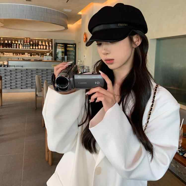 ベレー帽 レディース 秋冬 八角帽 小顔効果 防寒 防風 カジュアル 帽子 聚酯纤维 ブラック アイボリー コーヒー カーキ
