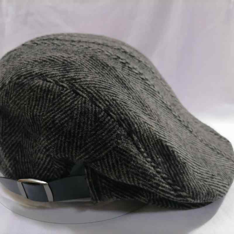 帽子 秋冬 レディース キャップ ハンチング帽 ベレー帽 格子柄 ウール 暖かい 防寒 灰色 深灰色 キャメル色