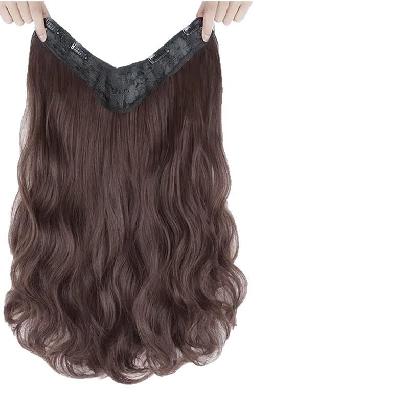 ヘアピース レディース 女性用 軽量 薄型 高め ゆるふわ ウェーブ 自然な黒 焦茶色 茶色 エクステ つけ毛 イメチェン