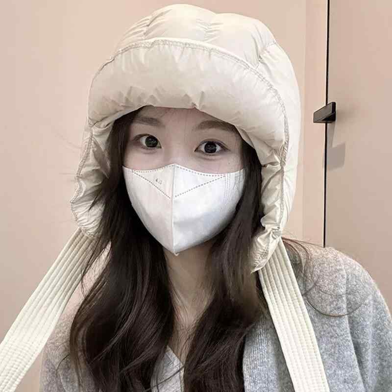 帽子 レディース 防寒 雷锋帽 秋冬用 耳当て付き 厚手 あったか キャップ サイクル アウトドア スキー スノボ 米白 カーキ ブラック グレー 咖啡色 ピンク 绿色 橙色 藍色