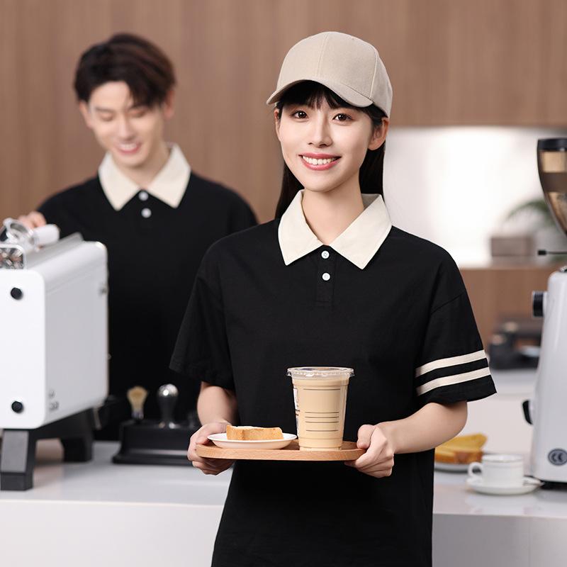 作業着 レディース メンズ 半袖 ポロシャツ 綿 Tシャツ レストラン 飲食店 ユニフォーム 春夏 男女兼用 防油 汚れにくい・適用场合: 普通工装・适用性别: 中性/男女均可・产品类别: 服装・功能: 防油去污・裤长: 长裤・适合季节: ...