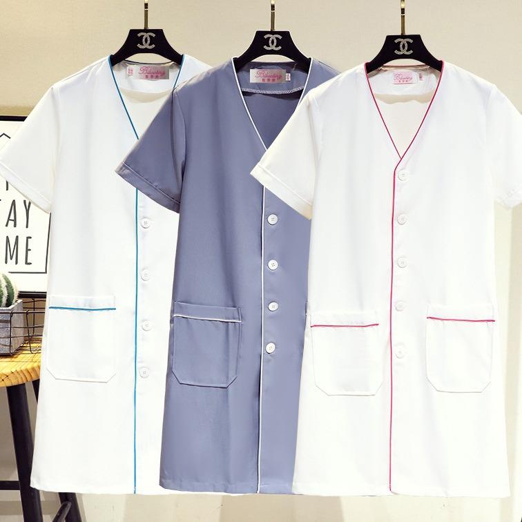 2エステユニフォーム レディース 白衣 パンツ 吸湿速乾 美容 サロン 制服 歯科医院 病院 おしゃれ かわいい 七分袖 黒 ブラック ピンク系