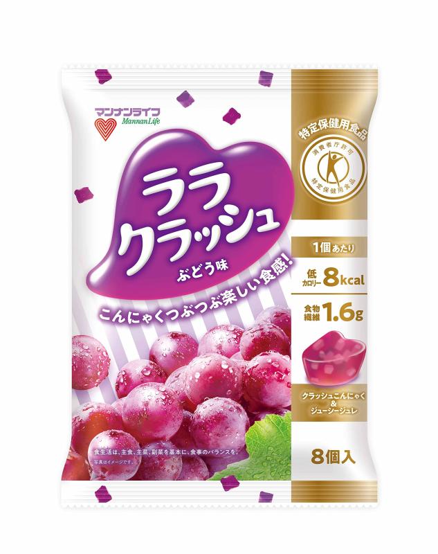 マンナンライフ 蒟蒻畑ララクラッシュ ぶどう味 （24g×8個）×12袋プラスチック