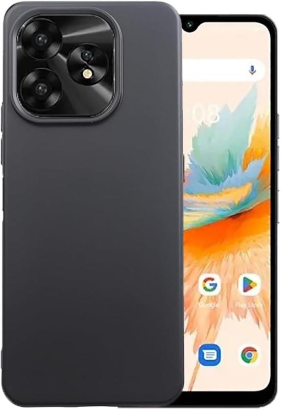 For Umidigi A15T/A15/A15C ケース カバー 【BAOLINTX】耐衝撃 TPU素材 薄型軽量 柔軟 指紋防止 擦り傷防止 レンズ保護 着脱簡単 A15T/A15/A15C 用 ケース（ブラック）対応機種：A15T/A...