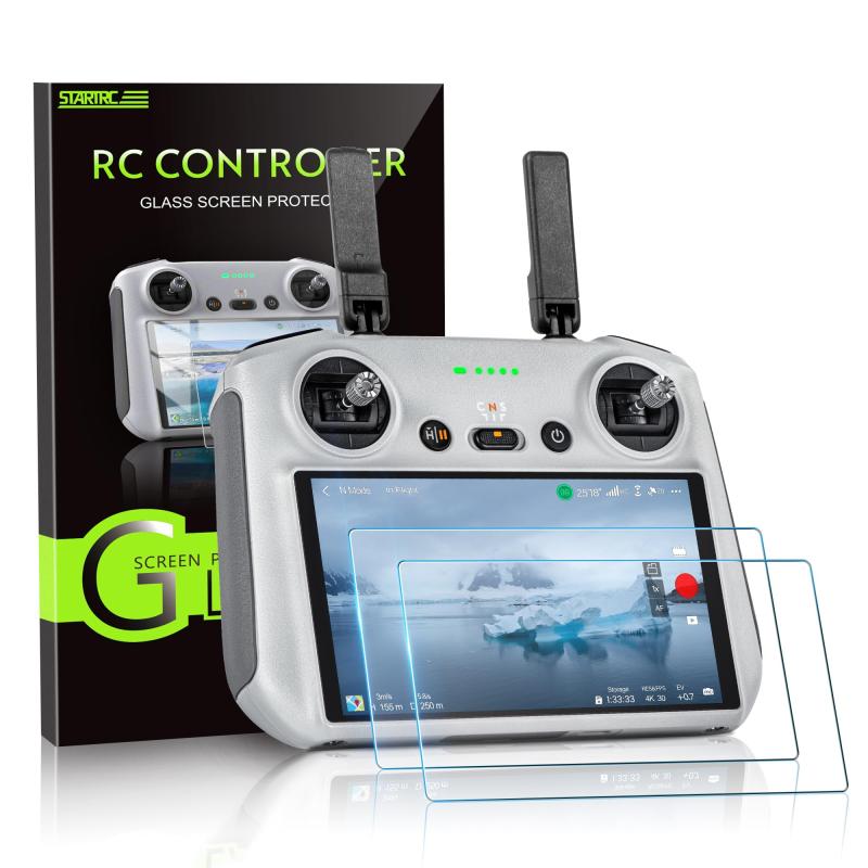 STARTRC RC 2/RCフィルム リモコンHD強化ガラスフィルム Mini 4 pro/Air 3スクリーンプロテクター 高透過率 スクラッチ防止 硬度9H RC2/RCリモコンフィルム 指紋防止 アクセサリー(2枚)適用リモコン：R...