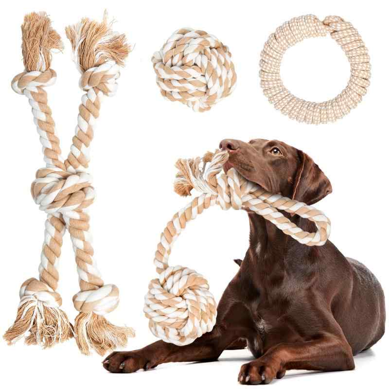 Fida 犬用おもちゃ ロープ 中型犬 大型犬 噛むおもちゃ 天然コットン 歯磨き ストレス解消
