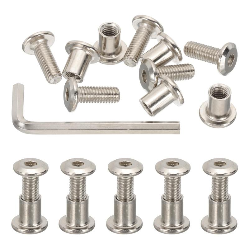 PATIKIL Hex Drive Socket Cap Bolt, Chicago Screw Binding Post Screw Carbon Steel Dowel Nut with Hex Wrench糸の仕様利点:六角穴付きボル...