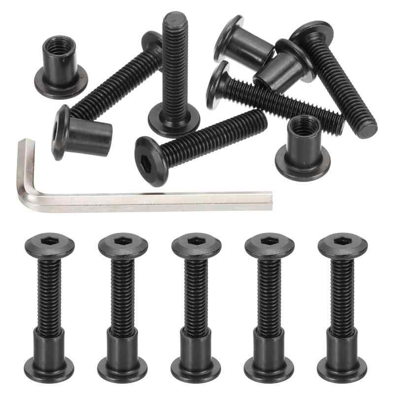 PATIKIL Hex Drive Socket Cap Bolt, Chicago Screw Binding Post Screw Carbon Steel Dowel Nut with Hex Wrench