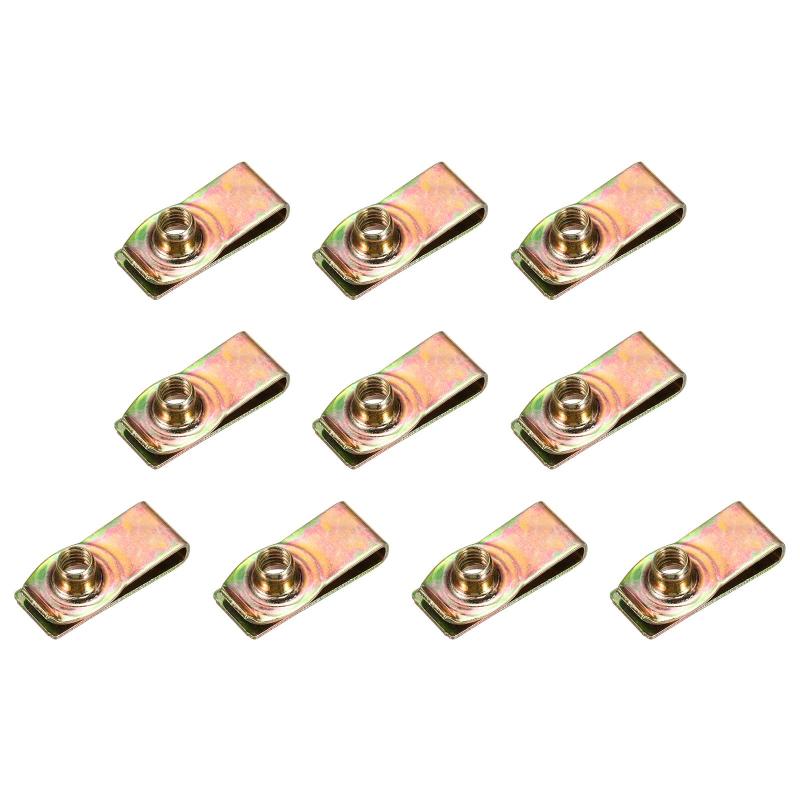 PATIKIL U-Style Clip-On Nut, Regular Extruded U-Nut U-Type Fasteners Hardware Nuts for Automotive Metal Car Motorcycle