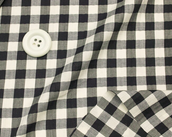 素材 コットン100% 生地幅 115cm 厚み 薄肉厚 伸縮性 低 　　 チェックピッチ 10ミリ 特徴 織り幅2.5ミリの細かなヘリンボーンが　涼しい爽快なコットン生地　 　 おすすめ カットソー・はおりもの　ジレ　などいろいろお楽しみ...