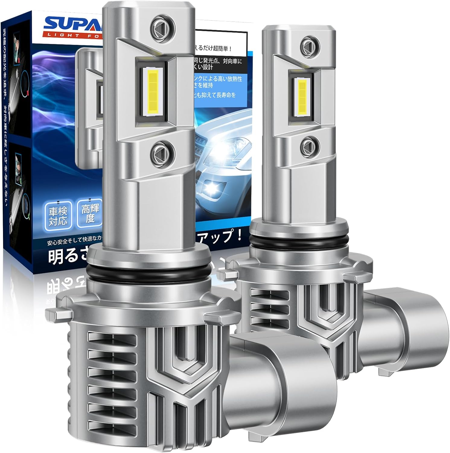 商品情報製品仕様対応ソケット：HB3 HB4 LED ヘッドライト入力電圧：DC12V消費電力：20W×2（合計40W）発光タイプ：ホワイト色温度：6500K適合車種：12V国産車（大型トラックには適合しません）業界最高クラスの明るさ＆超コ...