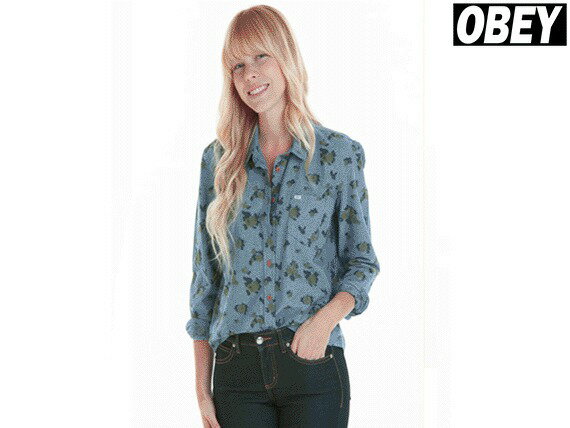 商品情報 サイズ 材質の特性により完璧な数値ではございません事をご了承下さいカラー（色について） モニター発色の具合により色合いが異なる場合がございますSALE セール OBEY オベイ レディース WILTED ロングスリーブシャツ IN...