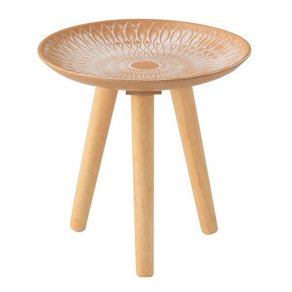 商品名 トレーテーブル素　材 繊維板 天然木(パイン材) ラッカー塗装サイズ φ29.5cm×高さ29.5cm組　立 ねじ込み式耐荷重 3kg (静的耐荷重)重　量 1kg原産地 中国注意事項※色・柄・サイズが多少異なる場合があります。予め...