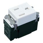 品番：WN11511CW 品名：アドバンスシリーズ埋込扉付接地コンセント（送り端子付）色：セラミックホワイト 15A125V ●水の飛沫やほこりが入りにくい簡易扉付構造のコンセントです。キッチンカウンターなどにおすすめです。（他にグレー・ベ...