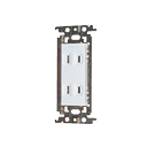 品番：WTF1502WK 品名：コスモシリーズワイド21埋込ダブルコンセント（金属枠付）（白）15A125V AC 入数：1 ●適合プレート⇒WTF7003W（ラウンド）WTF8003W（スクエア）など ※※取寄品のためご注文のタイミングに...