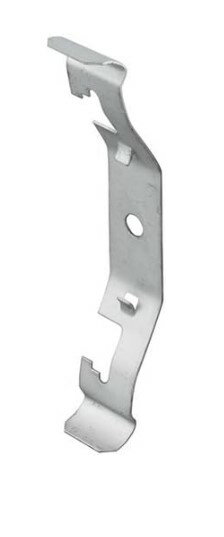 品番：HR69 品名：軽みぞ形鋼支持金具 入数：2 【特長】 ●スプリング弾性を利用した確実な支持ができます。 【適合】br> ●軽みぞ形鋼：38X12　●吊りボルト：W1/4、W3/8　●丸鋼：Φ6、Φ9 許容静荷量：245N〔25kgf〕