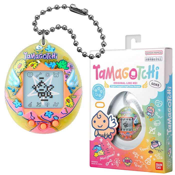 初代「たまごっち」と「新種発見!! たまごっち」の欧米版、 『Original Tamagotchi』シリーズより、 「Original Tamagotchi Angel Flower Bouquet」が発売！ 自分らしい一番のデザインを見...
