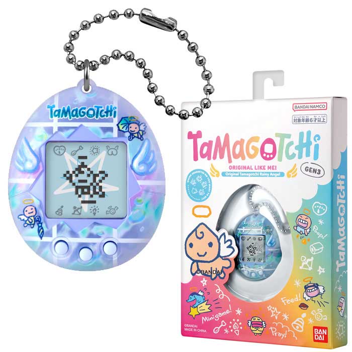 初代「たまごっち」と「新種発見!! たまごっち」の欧米版、 『Original Tamagotchi』シリーズより、 「Original Tamagotchi Rainy Angel」が発売！ 自分らしい一番のデザインを見つけよう！ 雨の日...