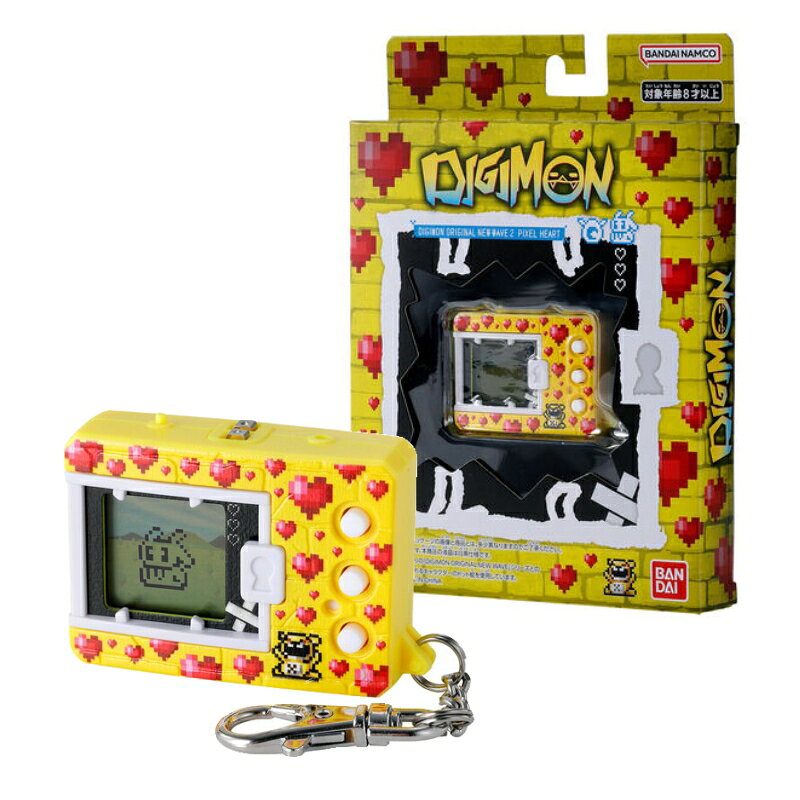 商品本体前面にハートともんざえモンのドット絵のデザインが印刷されたDIGIMON ORIGINALです。 『PIXEL HEART』には通信によって入手可能なルナモンの特殊デジタマが収録されたプログラムを搭載しています。 【セット内容】 ・...