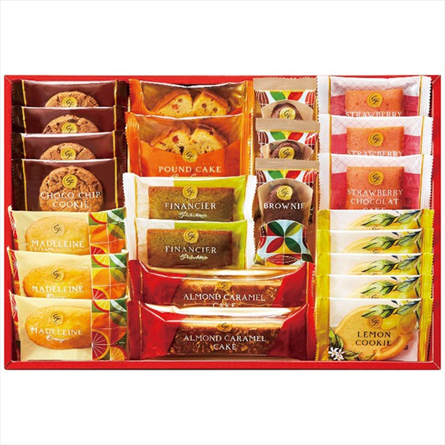 ■商品紹介：様々な美味しさを詰め合わせた、選んで楽しいバラエティー豊かなスイーツギフト。こだわり抜いた8種の味わいをお愉しみください。 ■商品内容：オレンジマドレーヌ・ブラウニー各3個・ケーキ(ストロベリーショコラ3個・ブラウンシュガーパウ...