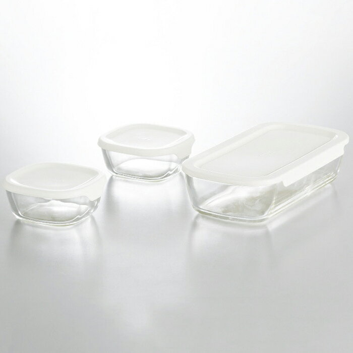 ■商品紹介：調理してそのまま食卓へ。長方形の保存容器は冷蔵庫の奥行きを活かした省スペース収納。フタをしたまま電子レンジ、フタを外してオーブンOKです。1400mlの長方形型と600mlの四角型をセットにしました。 ■商品内容：27×14.5...