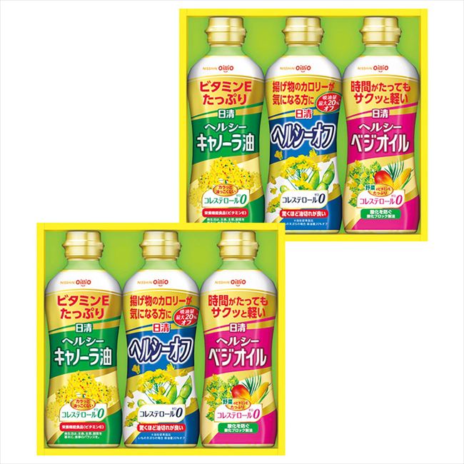 ■商品紹介：キッチンの必需品。どんなお料理にも使えるおいしさと健康を考えたヘルシーオイルの詰合せです。 ■商品内容：ヘルシーキャノーラ油（350g）・ヘルシーベジオイル（350g）・ヘルシーオフ（350g）×各2 ■材質： ■重量：約2.5...