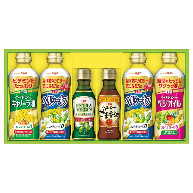 ■商品紹介：人気の一番搾りオリーブオイルとごま油、どんなお料理にも使えるヘルシーオイルを詰合せました。 ■商品内容：ヘルシーキャノーラ油（350g）・ヘルシーベジオイル（350g）・EXVオリーブオイル（145g）・ヘルシーごま香油（145...