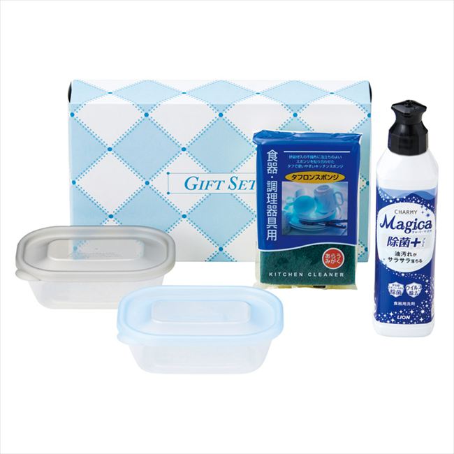 ■商品紹介： ■商品内容：ライオンチャーミーマジカ除菌プラス（220ml）・Wスポンジ×各1、保存容器（約220ml）（約126×92×42mm）×2 ■材質：PP・PUR ■重量：約370g ■原産国：日本製 メーカー希望小売価格はメーカ...