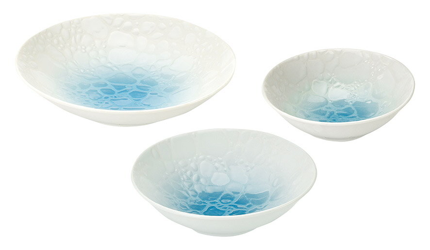 ■商品紹介：煌めくラスター加工が特徴の高級感ある和の器。 ■商品内容：4.0鉢/径14.5×H4.5cm 5.0鉢/径17×H4.8cm 7.0鉢/径21.5×H4.7cm×各1 磁器 化粧箱/22.5×22.8×7cm　原産国：日本 引出...