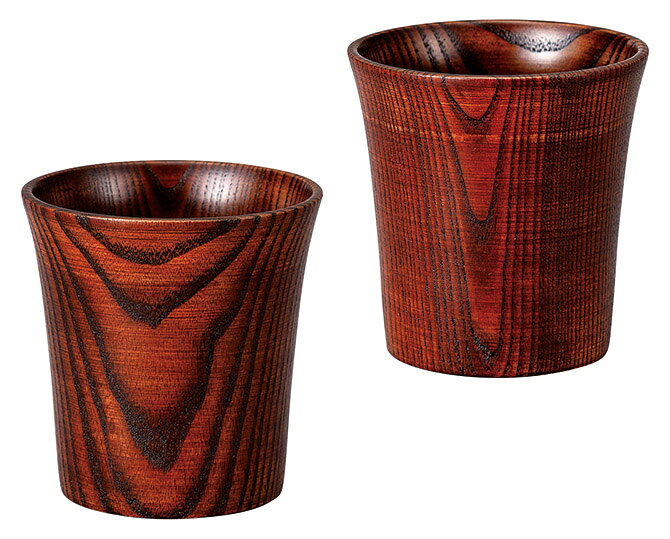 ■商品紹介：日本が誇る伝統、山中塗の漆器。 ■商品内容：カップ/径8.5×H9cm(200ml)×2 天然木(漆塗) 紙箱/9×17.5×11cm　原産国：中国、加工:日本 引出物,漆器,木製品,山中塗,ペアカップ,ペア,37ドリーム メー...