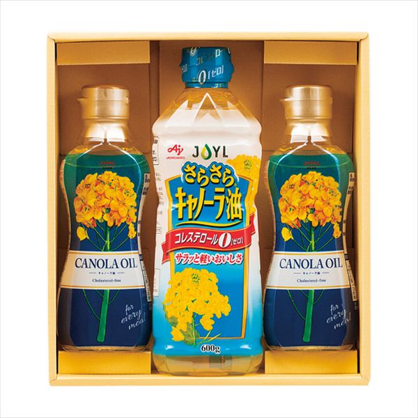 ■商品紹介内容/昭和キャノーラ油:300g×2・味の素さらさらキャノーラ油:600g×1 ■パッケージサイズ：箱寸/255×230×75 ■重量：約1543g メーカー希望小売価格はメーカーカタログに基づいて掲載しています ■さまざまなギフ...