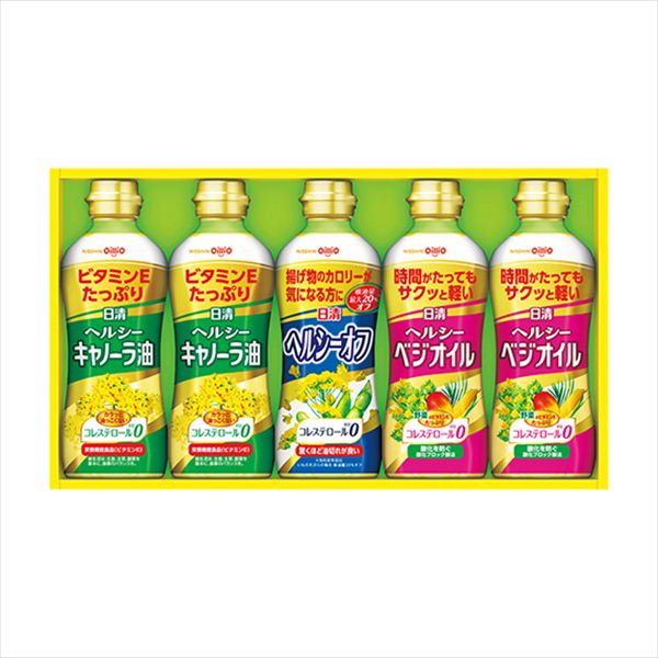 ■商品紹介内容/ヘルシーキャノーラ油:350g×2・ヘルシーオフ:350g×1・ヘルシーベジオイル:350g×2 ■パッケージサイズ：箱寸/216×378×58 ■重量：約2100g メーカー希望小売価格はメーカーカタログに基づいて掲載して...