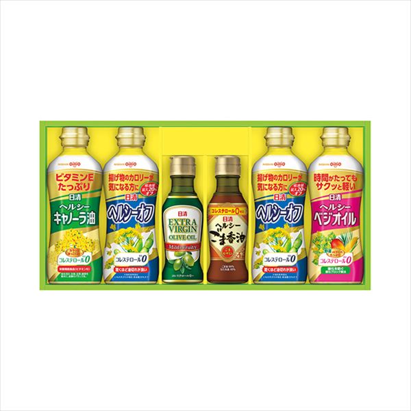 ■商品紹介内容/ヘルシーキャノーラ油:350g×1・エキストラバージンオリーブオイル:145g×1・ヘルシーベジオイル:350g×1・ヘルシーごま香油:145g×1・ヘルシーオフ:350g×2 ■パッケージサイズ：箱寸/220×428×59...