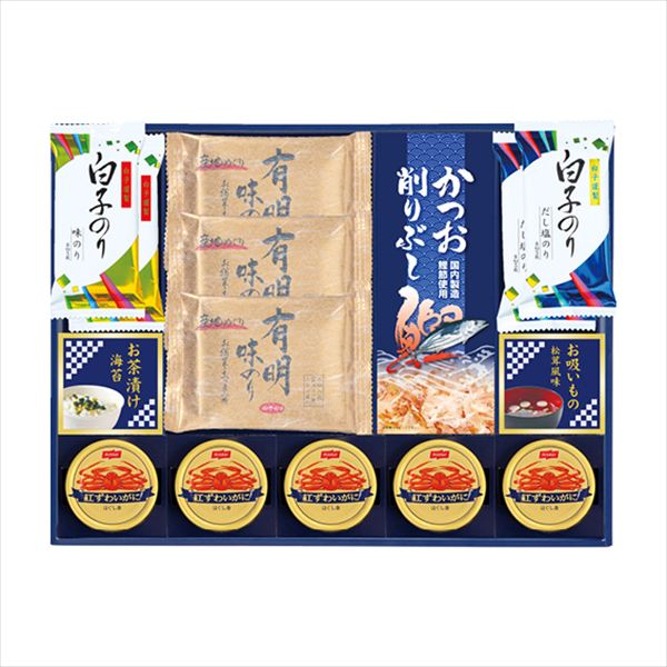 ■商品紹介内容/白子のり有明味のり:8切8枚×3・白子のり味のり:8切5枚×2・白子のりだし塩のり:8切5枚×2・永谷園お茶づけ海苔:4.7g×2袋×1・永谷園お吸いもの松茸風味:2.3g×2袋×1・かつお削りぶし:1.5g×4袋×1・紅ず...