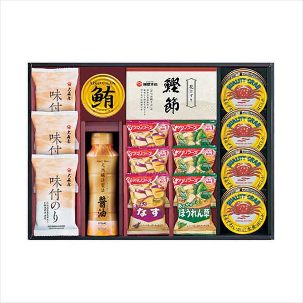 ■商品紹介内容/天然醸造?油:200?×1・アマノフーズいつものおみそ汁（なす）×3・アマノフーズいつものおみそ汁（ほうれん草）×3・大森屋味付のり:8切5枚×3・柳屋本店かつおパック:3g×3袋×1・鮪油漬けフレーク:70g×1・まるずわ...