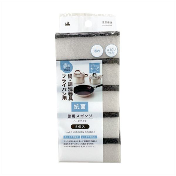 ■商品紹介内容/キッチンスポンジ:8.7×5.9×3.5×5 材質/ポリエステル不織布（研磨剤入）・抗菌ウレタン ■パッケージサイズ：箱寸/60×88×225 ■重量：約37g メーカー希望小売価格はメーカーカタログに基づいて掲載しています...