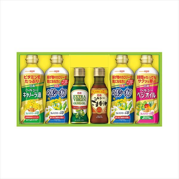 ■商品紹介内容/ヘルシーキャノーラ油:350g×1・エキストラバージンオリーブオイル:145g×1・ヘルシーベジオイル:350g×1・ヘルシーごま香油:145g×1・ヘルシーオフ:350g×2 ■パッケージサイズ：箱寸/220×428×59...